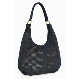 Damen Schultertasche "Midnight Luxe", Collezione Alessandro, blau, Leder, Taschen, aus Leder mit Laser-Lochung