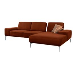 Ecksofa W.Schillig, B:319cm H:88cm T:178cm, orange, Longlife Xtra-Leder Z73: Naturwalkleder der Luxusklasse aus den erlesensten Rohh&auml;uten. Hautst&auml;rke