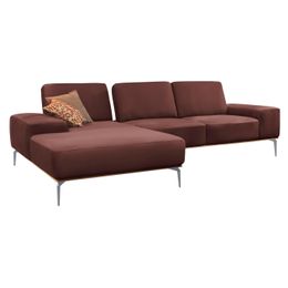 Ecksofa W.Schillig, B:299cm H:88cm T:178cm, rot, Longlife Xtra-Leder Z73: Naturwalkleder der Luxusklasse aus den erlesensten Rohh&auml;uten. Hautst&auml;rke 1,