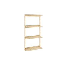 Wandregal Karup Design, B:66cm H:127cm T:25,5cm, beige, Massivholz, K&uuml;che, Regale, "Groove Shelving Narrow, Wandregal, Aufbewahrung, Deko,
