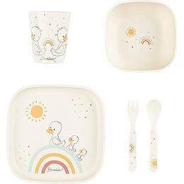 Sterntaler Kinder Kindergeschirr-Set "Edda", beige, gemustert, Polypropylen, Geschirr-Sets