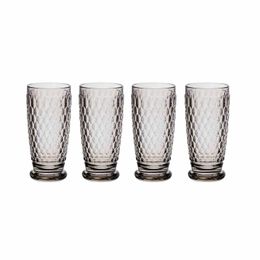 Villeroy & Boch VILLEROY & BOCH Longdrinkglas "Longdrinkgläser Boston Coloured 400 ml 4er Set", grau, Trinkgefäße
