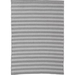 Teppich CarpetFine, B:60cm H:7mm L:110cm, grau, Polyester, Wohnzimmer, Teppiche, "Frida 203", Wendeteppich, 100% recyceltem Material (PET),