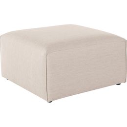 Polsterhocker OTTO HOME, B:80cm H:46cm T:80cm, beige, Samtoptik (100% Polyester);Struktur (100% Polypropylen);Struktur fein (100% Polyester);Webstoff