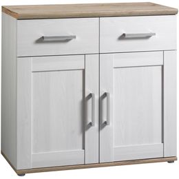 HBZ-MEBLE Kommode HBZ, B:93cm H:88cm T:45cm, braun, Holzwerkstoff, Schlafzimmer, Sideboards, "Romance im Landhaustil, BxHxT 93x88x45 cm", Schrank mit 2 T&uuml;ren,