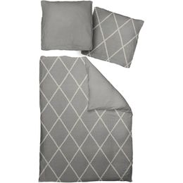 Bettw&auml;sche Adam, grau, Renforc&eacute;, Obermaterial: 100% Baumwolle, Bettw&auml;sche, "Casket Valdelana light", aus 100 % Bio-Baumwolle, 2 teilig - Bettw&auml;sche
