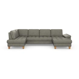 Sit & More Wohnlandschaft SIT & MORE, B:338cm H:88cm T:172cm, grau, 100% Polyester, Sofas, "Westham U-Form", wahlweise mit Bettfunktion, Bettkasten,
