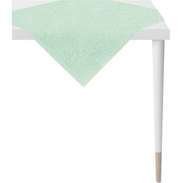 Mitteldecke Apelt, B:100cm L:100cm, blau, Polyester, Viskose, Tischdecken, "3313 Uni-Basic", Jacquardgewebe