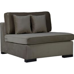 Sofa-Mittelelement Home Affaire, B:90cm H:86cm T:100cm, grau, Polsterelemente, "Skara", Modul zum eigenen Zusammenstellen, in vielen Bezugsqualit&auml;ten