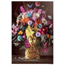 Poster Reinders, B:61cm H:91,5cm T:0,1cm, bunt, Holzwerkstoff, Bilder, "Lion Vase"