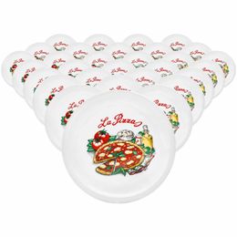 Van Well Pizzateller "Pizzateller Napoli ø 30,5 cm 30er Set bunt", L:30,5cm, bunt, Speiseteller