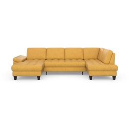 Sit & More Wohnlandschaft SIT & MORE, B:338cm H:88cm T:172cm, gelb, 100% Polyester, Sofas, "Westham U-Form", wahlweise mit Bettfunktion, Bettkasten,