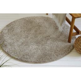 Hochflor-Teppich OTTO HOME, B:80cm H:30mm L:80cm, beige, Polypropylen, Teppiche, "Nickolas", Langflor, Shaggy, weicher Hochflor, uni farben, mit