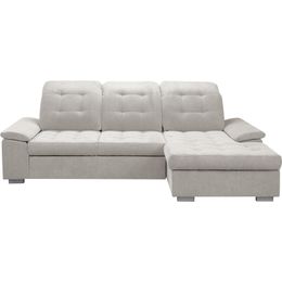 Ecksofa WERK2, B:264cm H:105cm T:170cm, beige, 92% Polyester, 8% Nylon, Wohnzimmer, Sofas, "Carmen, mit Bettfunktion & Bettkasten, optional