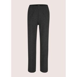 Madeleine Mode MADELEINE Damen Jerseyhose "Jerseyhose Stretch-Stoffhose mit Glanzakzenten"schwarz, silberfarben, Gr. 36, Obermaterial: 70% Polyester PES. 23%