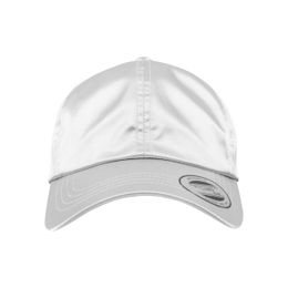 Flexfit Herren Flex Cap "Flexfit Unisex Low Profile Satin Cap"silber, unifarben, 100% Polyester, Caps