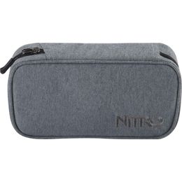 Nitro Kinder Federtasche "Pencil Case XL", grau, Polyester, Schreibger&auml;teetuis, Federm&auml;ppchen, Schlamperm&auml;ppchen, Faulenzer Box, Stifte Etui