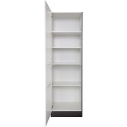 Seitenschrank KOCHSTATION, B:60cm H:200cm T:60cm, wei&szlig;, Holzwerkstoff, MDF, K&uuml;che, Schr&auml;nke, "KS-Brindisi", 60 cm breit, 200 cm hoch, viel Stauraum