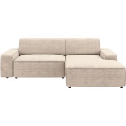 Ecksofa Trendmanufaktur, B:246cm H:73cm T:162cm, beige, 92% Polyester, 8% Polyamid, Wohnzimmer, Sofas, "Graz, wahlweise mit Sitzvorschub und