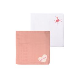 Liliput Baby Spucktuch "Flamingo", rosa, 70% Bambus-Viskose, 30% Baumwolle, Schnuffelt&uuml;cher, mit s&uuml;&szlig;em Motiv