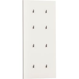 Garderobenpaneel Welltime, B:49cm H:109cm T:2,6cm, beige, FSC-zertifizierter Holzwerkstoff, Garderobenpaneele, "Alexa, Breite 49 cm", 8 Kleiderhaken
