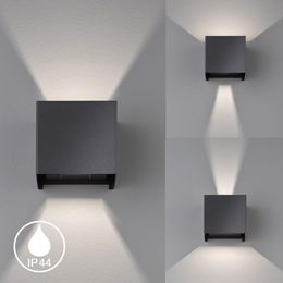 Fischer und Honsel LED Wandleuchte "Wall", 2, H: 10cm, 1 Stk., schwarz, FISCHER & HONSEL, Leuchten, langlebige LED
