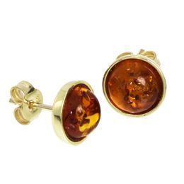 OSTSEE-SCHMUCK Damen Paar Ohrstecker "- Classic 8 mm - Gold 333/000 - Bernstein", Gelbgold 333, gold, Gelbgold 333, Ohrringe
