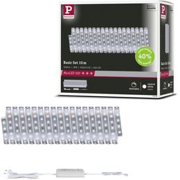Paulmann LED-Streifen "MaxLED 500 LED Strip Neutralwei&szlig; Basisset", Dioden 640 Stk., Gesamtl&auml;nge 10m, silber, K&uuml;che, Lichterketten