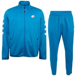 Lotto Herren Trainingsanzug, blau, Gr. M, unifarben, 100% Polyester, Sportanzüge, - mit Logoprints an den Schultern
