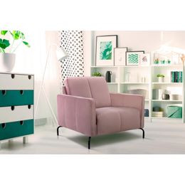 Sessel Home Affaire, B:85cm H:85cm T:85cm, rosa, Luxus-Microfaser (100%);Samtoptik (100% Polyester), Wohnzimmer, Sessel, "Xeen"