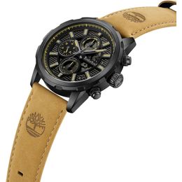 Timberland Damen Chronograph "HAMPTON HARBOUR", braun, Armbanduhren, Quarzuhr, Armbanduhr, Herrenuhr, Lederarmband, Stoppfunktion, Datum