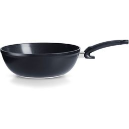 Fissler Wok "Ceratal Orbit Black", Ø 30cm + Höhe 12,5cm, schwarz, Pfannen, gesünderes Kochen mit Antihaft-Effekt, hergestellt ohne PFAS/PTFE