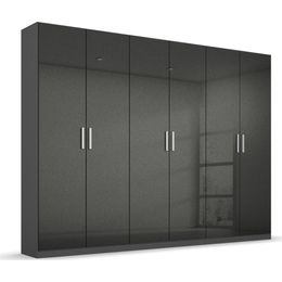 Drehtürenschrank Rauch, B:271cm H:229cm T:54cm, grau, Holzwerkstoff, Schränke, "Kleiderschrank Schrank Garderobe KOLUNA mit Hochglanz-Front",