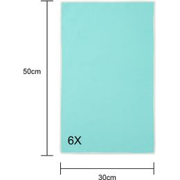 Handt&uuml;cher OTTO HOME, B:30cm L:50cmt&uuml;rkis, Microfaser, Obermaterial: 88% Polyester, 12% Polyamid, Badezimmer, Handt&uuml;cher, "Leoa, diverse Gr&ouml;&szlig;en,