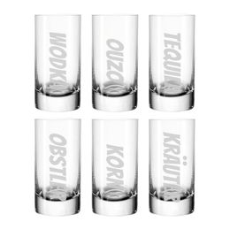 LUXENTU Schnapsglas "Stamper Schnaps-Ensemble 55 ml 6er Set transparent", 6 tlg., transparent, Trinkgefäße