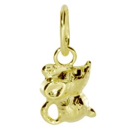 OSTSEE-SCHMUCK Damen Kettenanh&auml;nger "- M&auml;uschen - Gold 333/000 -", Gelbgold 333, gold, Gelbgold 333, Schmuckanh&auml;nger