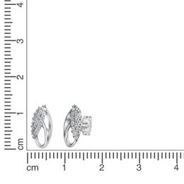 Vivance Damen Paar Ohrstecker "925-Sterling Silber rhodiniert Zirkonia", one-size, Silber 925 (Sterlingsilber), wei&szlig;, Silber 925 (Sterlingsilber),