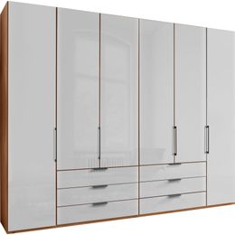 Falttürenschrank Wiemann, B:295,3cm H:216cm T:58cm, braun, Floatglas, Holzwerkstoff, Schränke, "Monaco, Kleiderschrank, Schrank, Wäscheschrank, mit