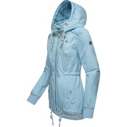 Ragwear Damen Outdoorjacke "Danka", blau, Gr. XS, Au&szlig;enmaterial: 100% Polyester; Innenfutter: 100% Polyester, Jacken, Wasserdichte &Uuml;bergangsjacke mit