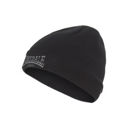 Lonsdale Herren Beanie "HAT DUNDEE", schwarz, unifarben, Kunstfaser, M&uuml;tzen, Innen mit w&auml;rmendem Fleece gef&uuml;ttert