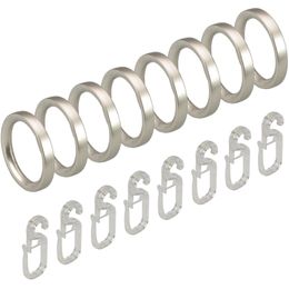 Gardinenring Liedeco, &Oslash;:1,6cm, grau, Materialmix, Gardinenbefestigungen, f&uuml;r Gardinenstangen &Oslash; 16 mm