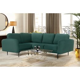 Ecksofa Home Affaire, B:228cm H:81cm T:166cm, blau, Korpus/Basismaterial: 100% Polyester. Sitzfläche: 100% Polyester, Wohnzimmer, Sofas, "Skidi