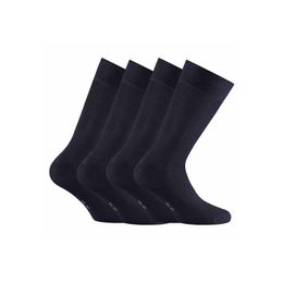 Rohner Socks Herren Kurzsocken "Socken Bamboo 2er pack 4er Pack", Gr. 47, schwarz, Obermaterial: 80% Viskose CV. 18% Polyamid PA. 2% Elasthan EL.,