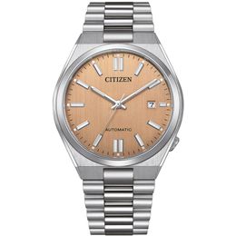 Citizen Damen Automatikuhr "TSUYOSA 60h", silber, Armbanduhren, Armbanduhr, Damenuhr, Herrenuhr, Edelstahlarmband, Saphirglas, Datum