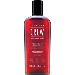 American Crew Kinder Haarshampoo "Daily Silver Shampoo 250 ml", 250ml, rot, Haarpflegemittel, Für Herren, schützt graue, weiße und colorierte Haare