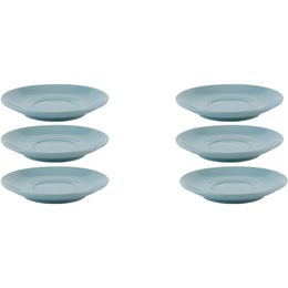 APS Untertasse "6er Set Cappuccinountertasse -SNUG-", 15,5cm, blau, Speiseteller, hochwertig verarbeitetes Material