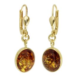 OSTSEE-SCHMUCK Damen Paar Ohrh&auml;nger "- Classic 10x8 mm - Gold 333/000 - Bernstein", Gelbgold 333, gold, Gelbgold 333, Ohrringe