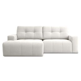 Ecksofa Home Affaire, B:221cm H:84cm T:153cm, beige, 100% Polyester, Wohnzimmer, Sofas, "Turnon, Lounge-sofa, Breite 221 cm", Chenille, mit Knopf-