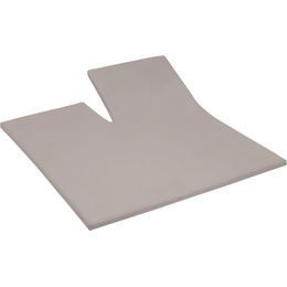 Spannbettlaken Cinderella, B:180cm L:200cm, grau, Satin, Obermaterial: 100% Baumwolle, Bettlaken, "Satin Split Sundays", für Topper bis 15 cm Höhe