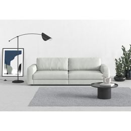 Big-Sofa Trendmanufaktur, B:264cm H:84cm T:126cm, silber, 100% Polyester, Sofas, "Bourbon", extra tiefe Sitzfläche, wahlweise mit